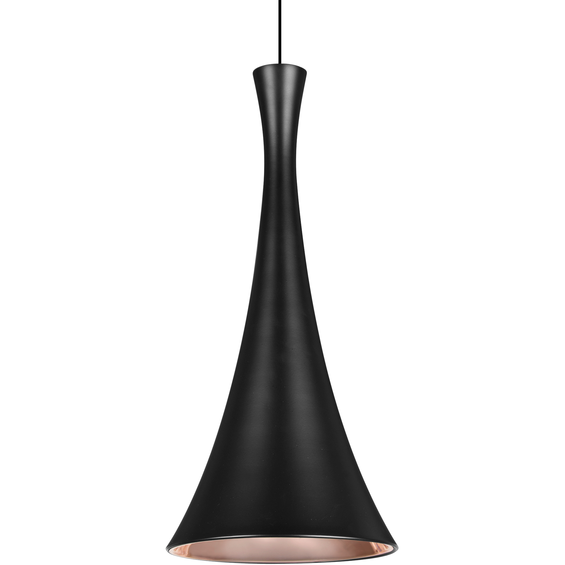 Besa Lighting 1XT-RONDO-LED-BK Rondo LED Black Cord Pendant Ceiling Light