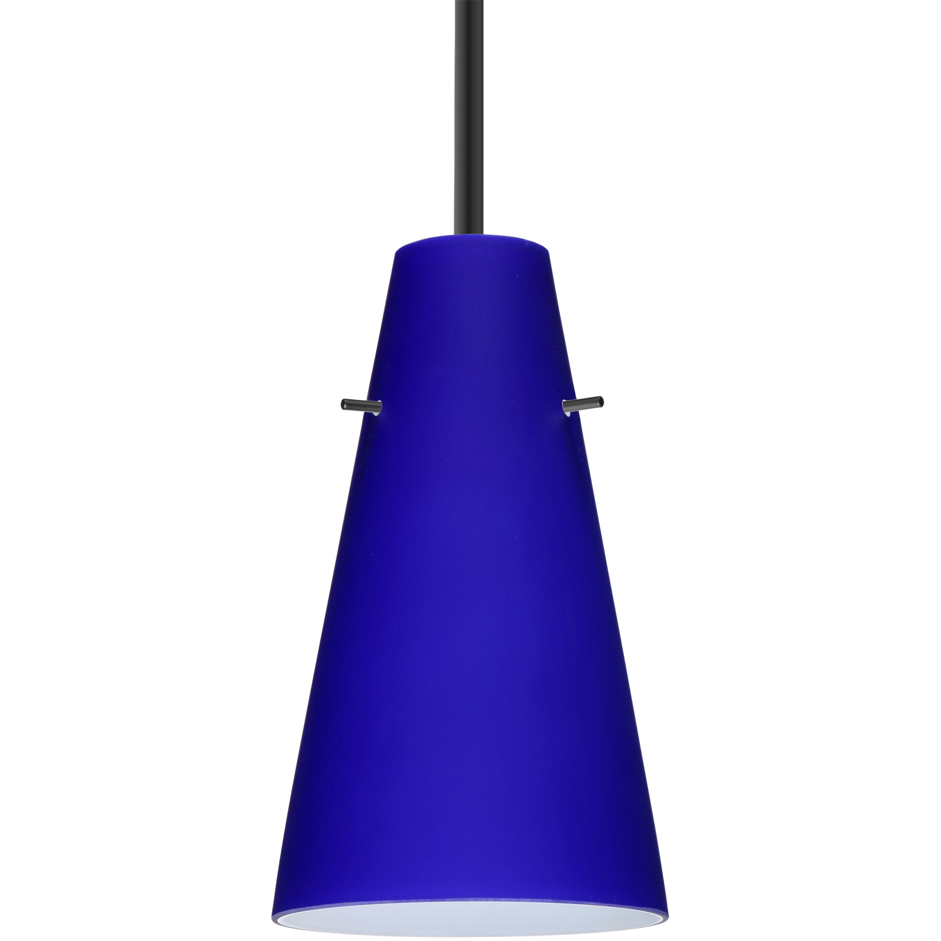 Besa Lighting 1TT-4124CM-LED-BK Cierro LED Black Stem Pendant Ceiling Light