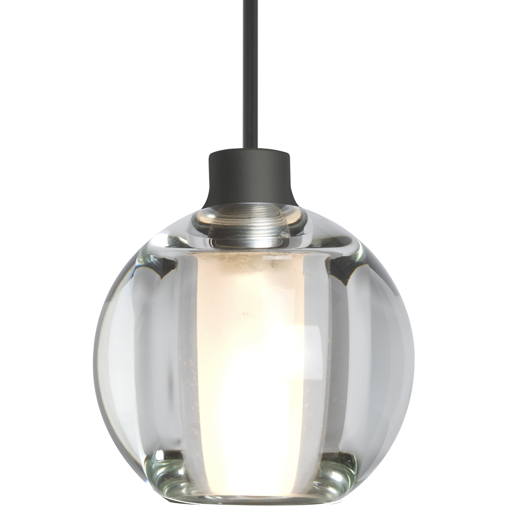 Besa Lighting 1XT-BOCA5CL-LED-BK Boca 5 LED Black Cord Pendant Ceiling ...