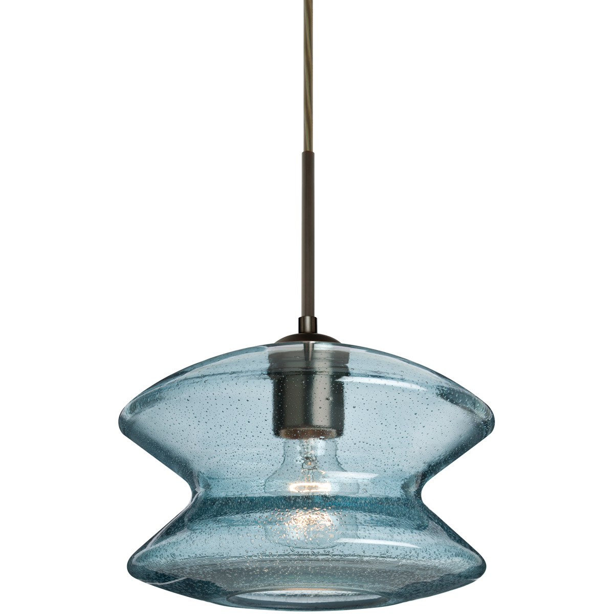 Besa Lighting 1JT-ZENBL-BR Zen 1 Light Bronze Pendant Ceiling Light